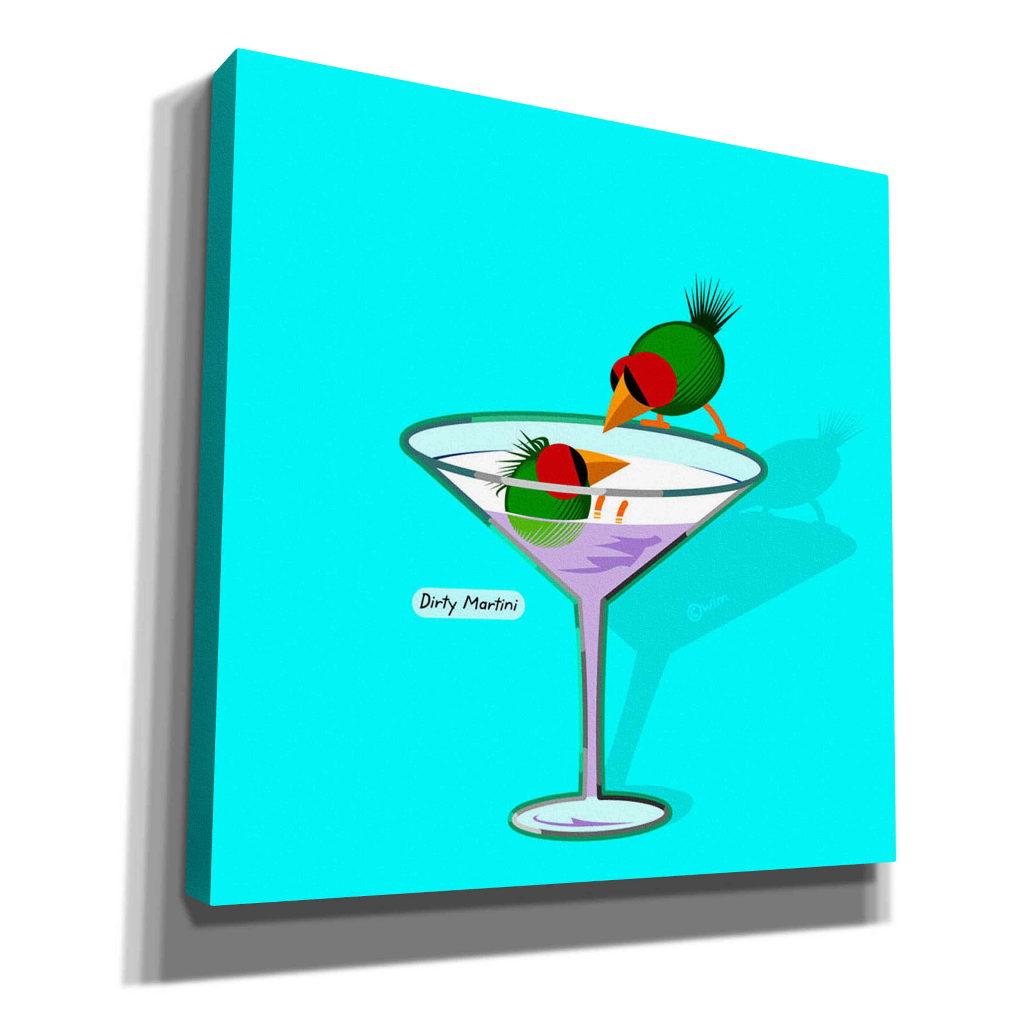 Trinx Dirty Martini On Canvas by Chuck Wimmer Print | Wayfair