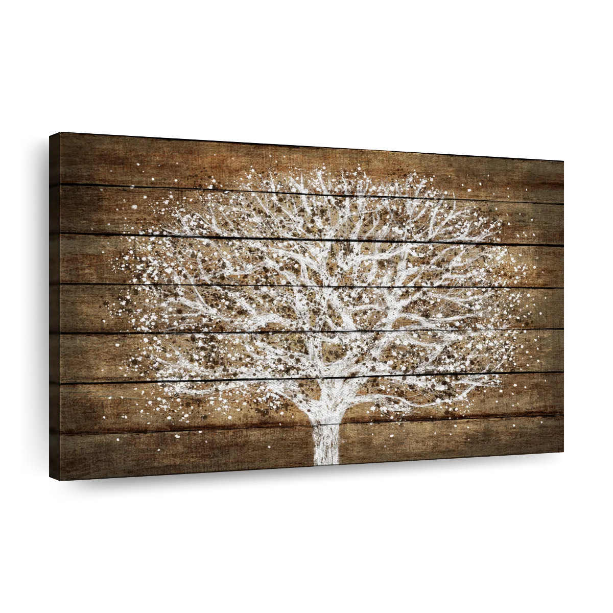 Millwood Pines Tree Splash On Wood Canvas Print - Wayfair Canada
