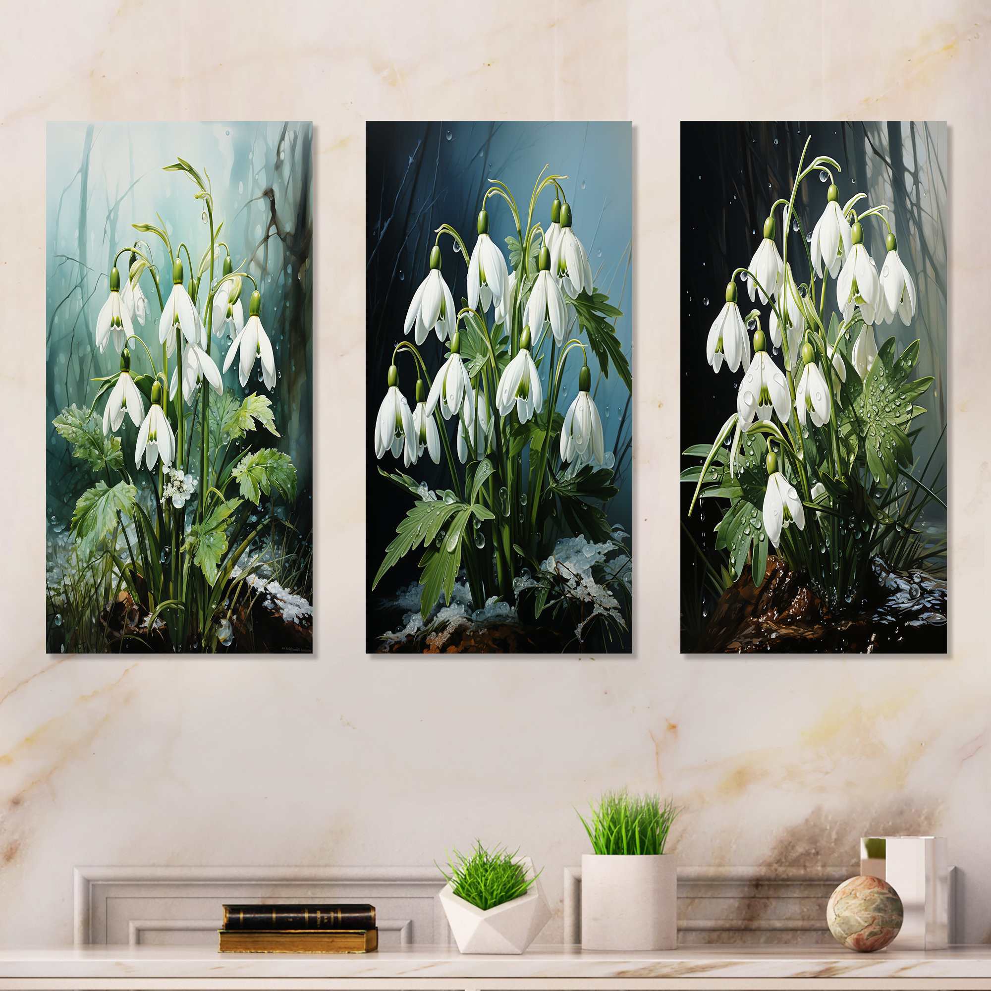 Red Barrel Studio® Realistic Snowdrops Forest Chills - Snowdrops Wall ...