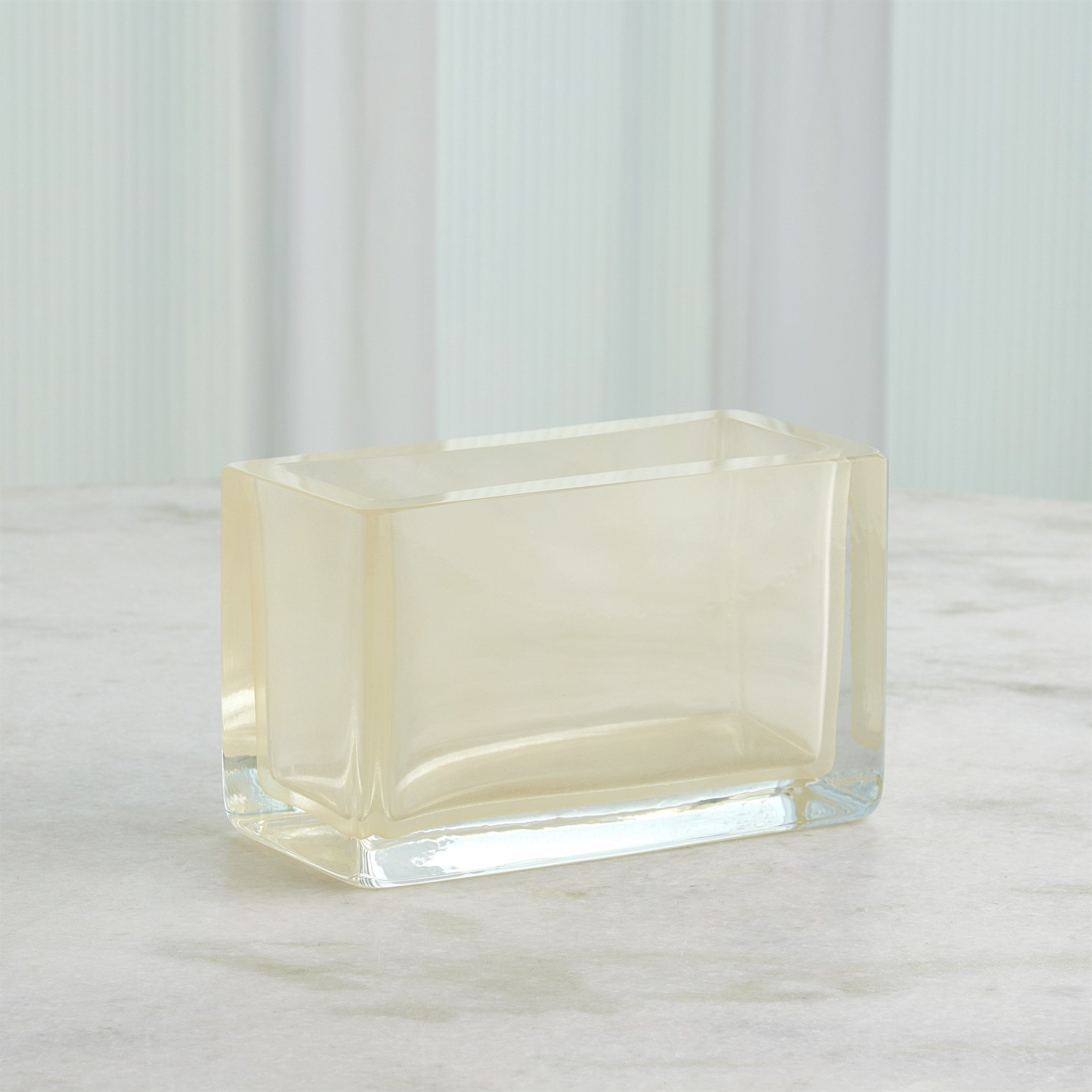 Global Views Rectangle Block Vase-Gold-Lg | Wayfair