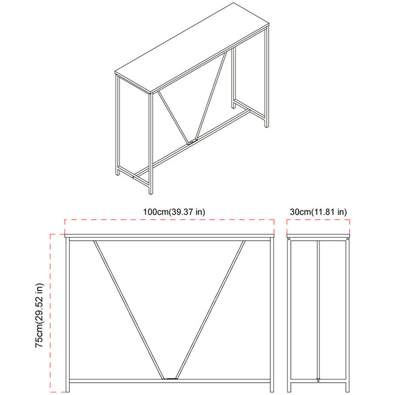 Borough Wharf Alexanda 75cm Console Table | Wayfair.co.uk