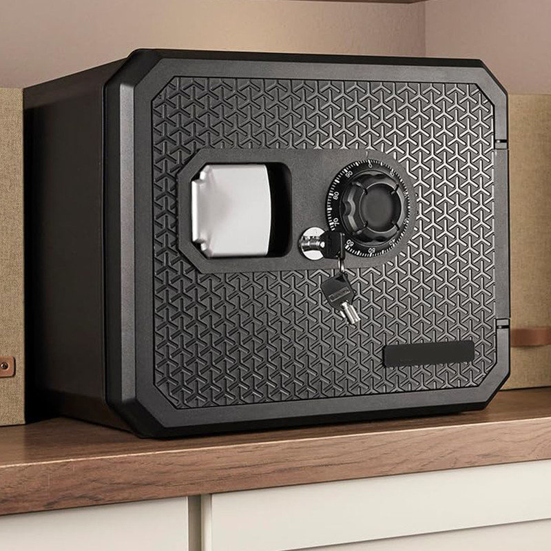 DEBLIT Fireproof and Waterproof Shelf Safe with Dial Combination Lock ...