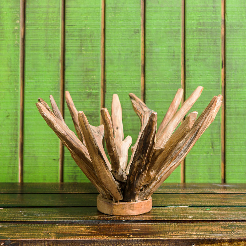 Loon Peak® Hyra Driftwood Branch Bowl - 14" | Wayfair