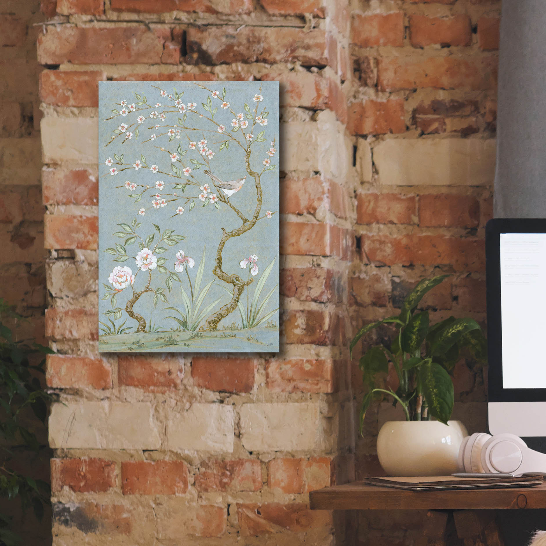 Winston Porter Spring Mural 1 Blue' by Julia Purinton Canvas Wall Art ...