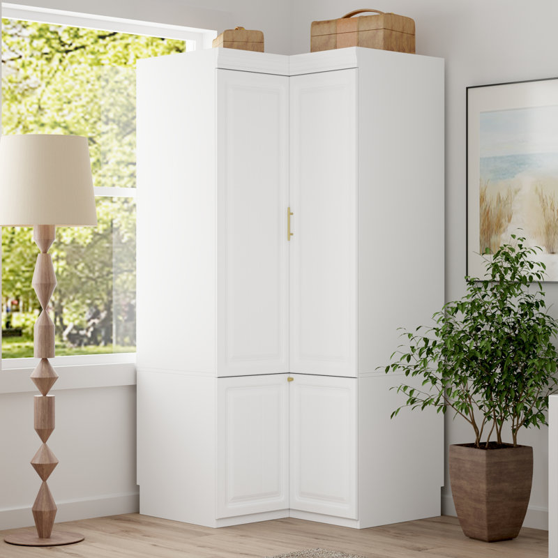 Latitude Run® L-Shaped Corner Wardrobe For Your Bedroom & Reviews ...