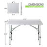 Bring Home Furniture 4-Foot Plastic Folding Table, Indoor Outdoor Desk ...