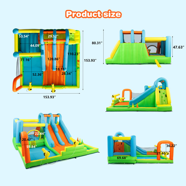 Joyldias Double Slides Inflatable Bounce House , 7 In 1 Giant Water ...