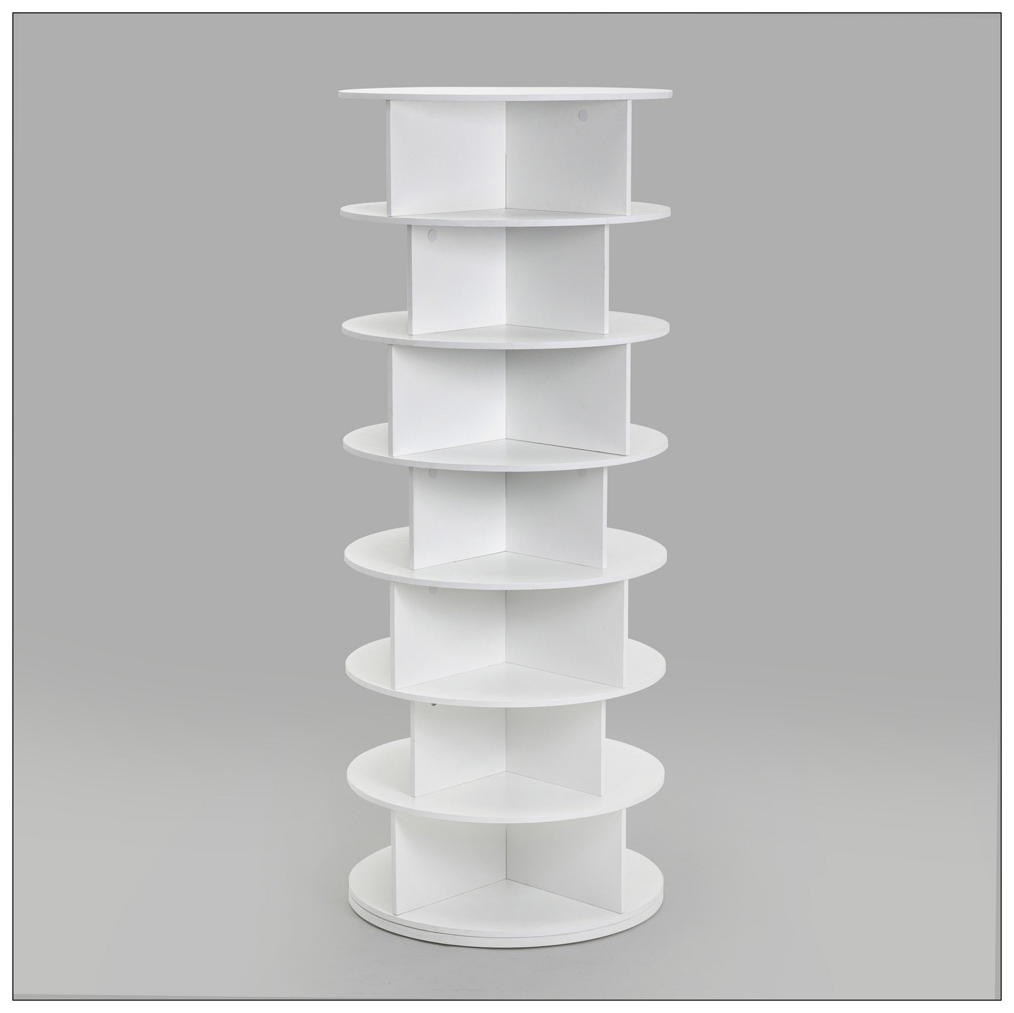 Hokku Designs 7 Tier Rotating Shoe Rack, 360° Revolving Free Standing ...