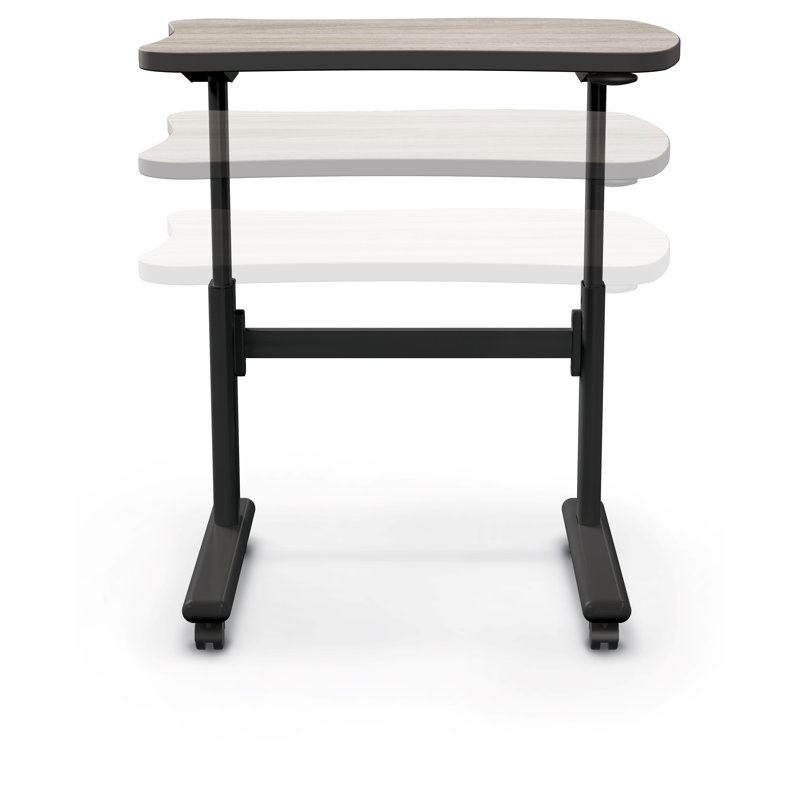 MooreCo Hierarchy Height Adjustable Sit to Standing Flip Top Student ...