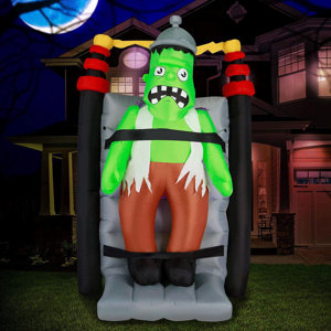 The Holiday Aisle® Halloween Shaking Frankenstein Inflatable | Wayfair