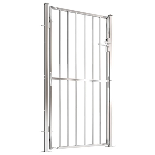 Dakota Fields Almetia 180cm H x 100cm W Silver Metal Gate | Wayfair.co.uk