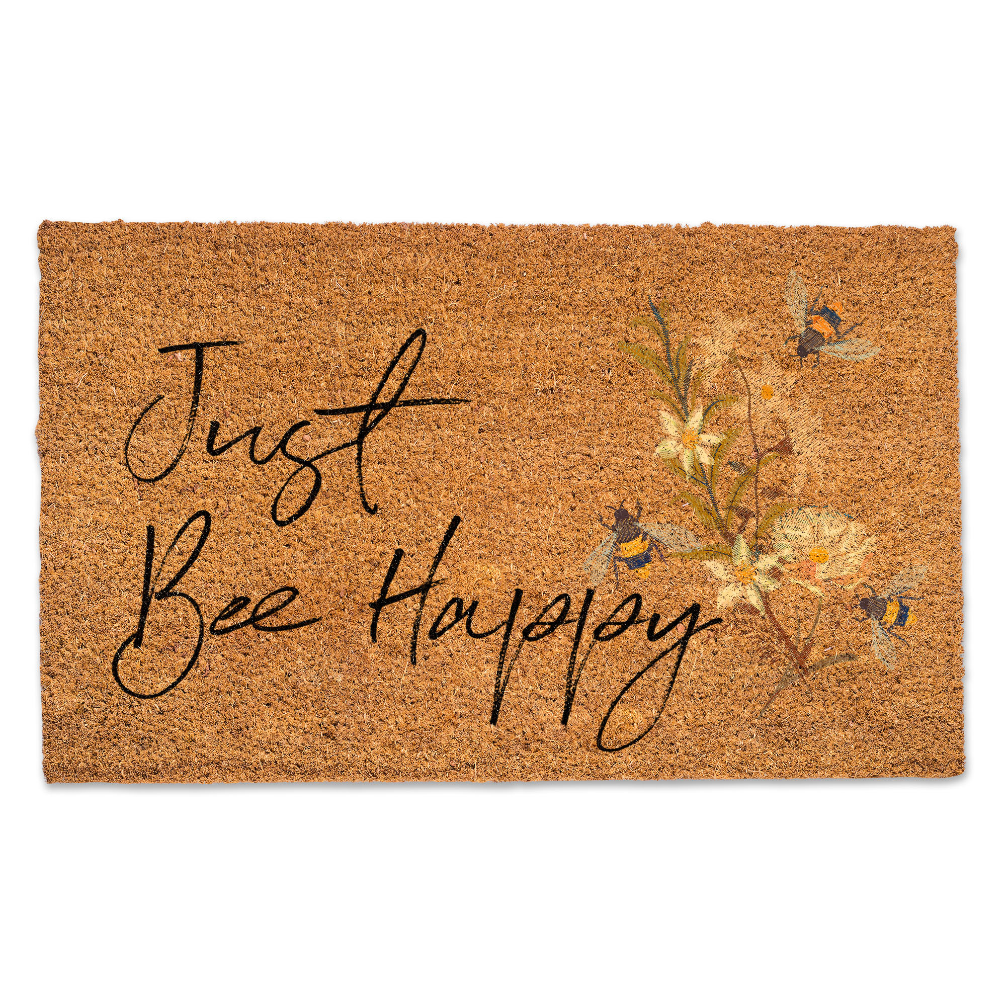 August Grove® Aritzel Just Bee Happy 30" x 0.75" Non-Slip Outdoor Door ...
