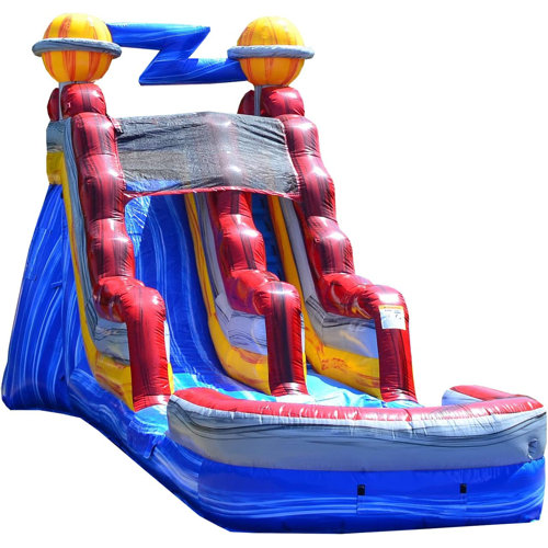 JumpOrange 15 FT Space Astronaut Commercial Grade Water Slide with Pool ...