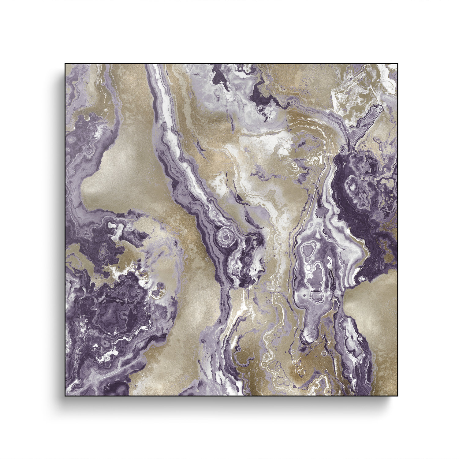 Latitude Run® Steelpix Metal Canvas - Onyx Amethyst By Danielle Carson Wall Art Print | Wayfair