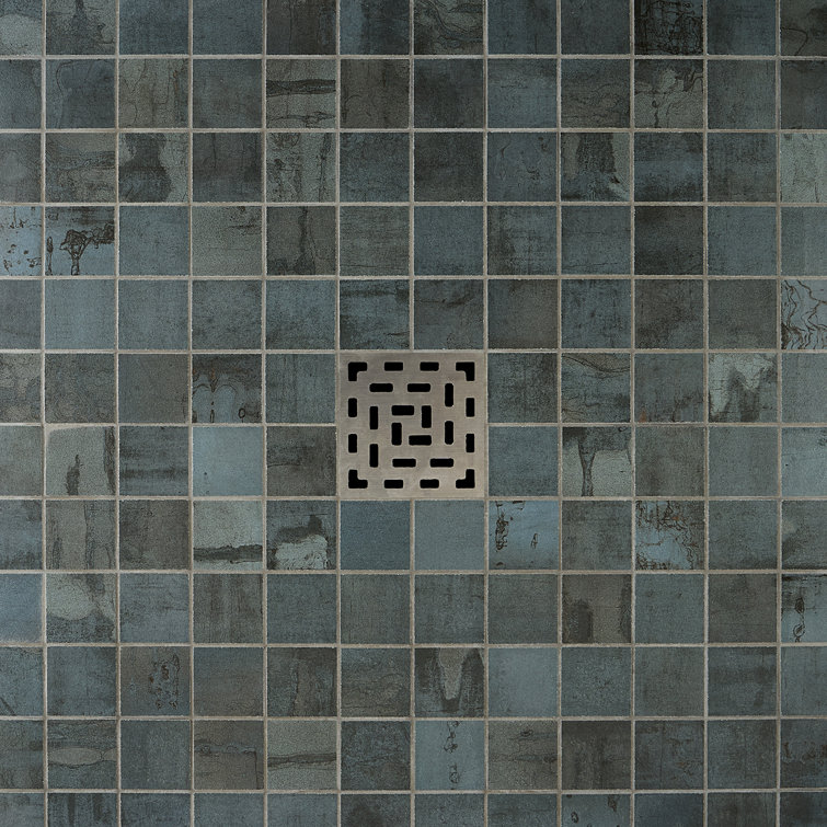 Bond Tile Angela Harris Alloy 2" x 2" Porcelain Metal Look Mosaic Wall ...