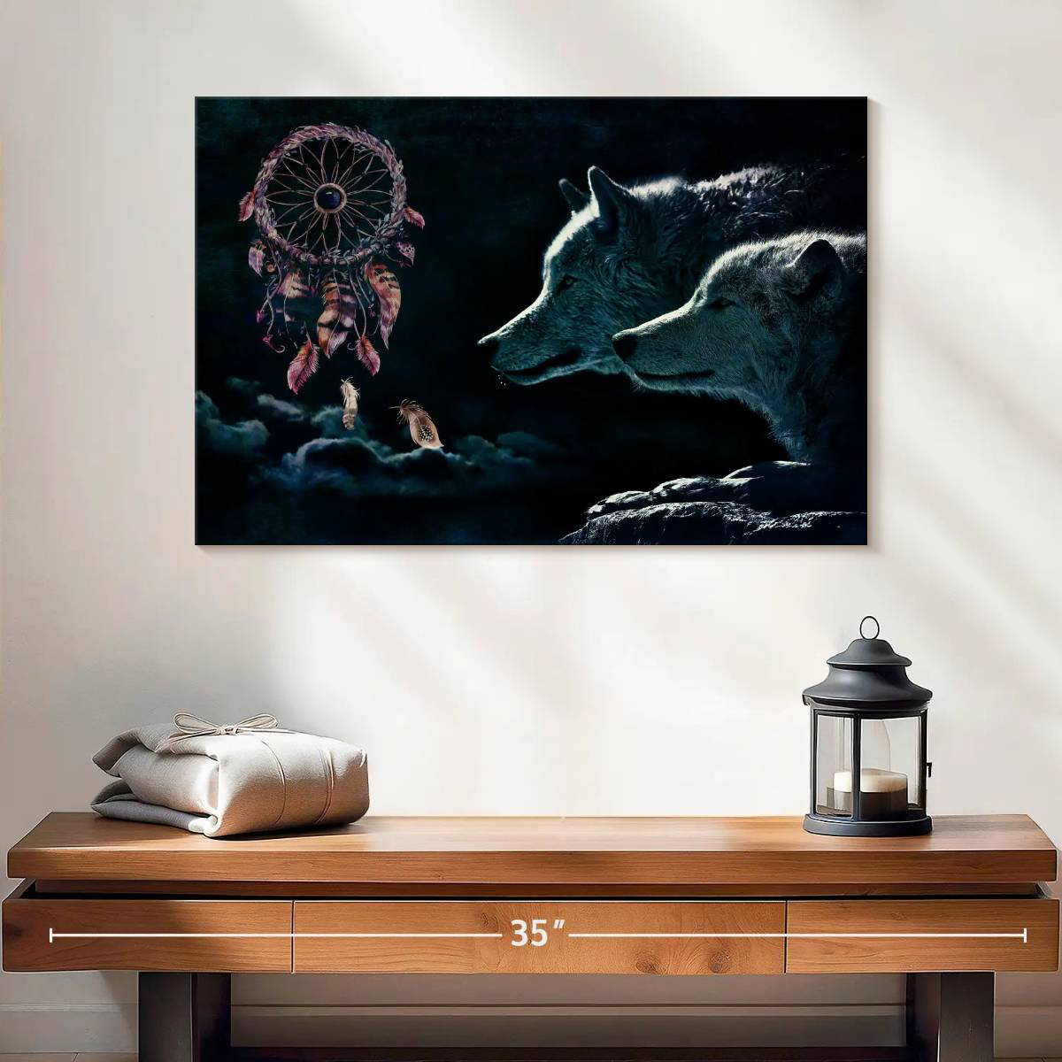 Ebern Designs Brampt Dream Wolves | Wayfair