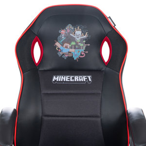 Minecraft: Gaming Chair - Black-Red - 24 x 26", Adult Computer & Desk ...