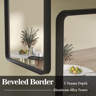 Ebern Designs Molly Beveled Edge Metal Framed Tempered Glass Wall ...