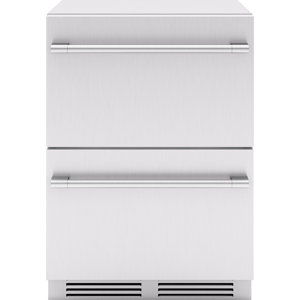 Zephyr Presrv 24 In. 5.1 cu. ft. Dual Zone Outdoor Refrigerator Drawers ...