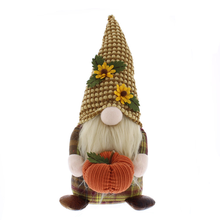 The Seasonal Aisle 40Cm Sitting Gonk With Sunflower On Hat | Wayfair.co.uk