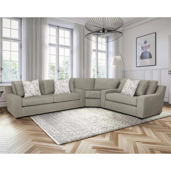 Franklin 3-piece Sectional With Sofa, Chair And Bump-up/removable ...