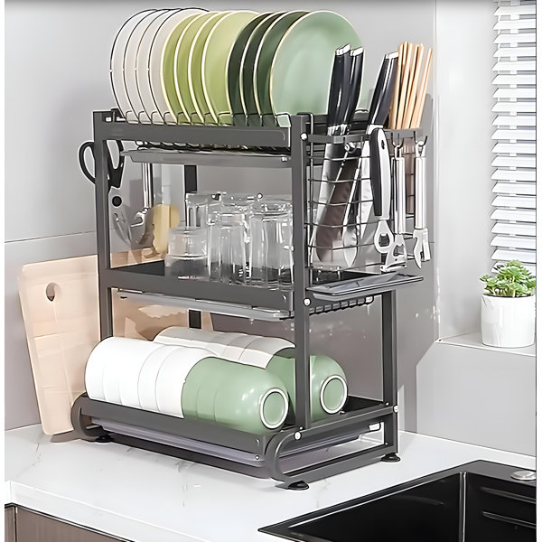 LIYONG Stainless Steel Countertop Dish Rack | Wayfair