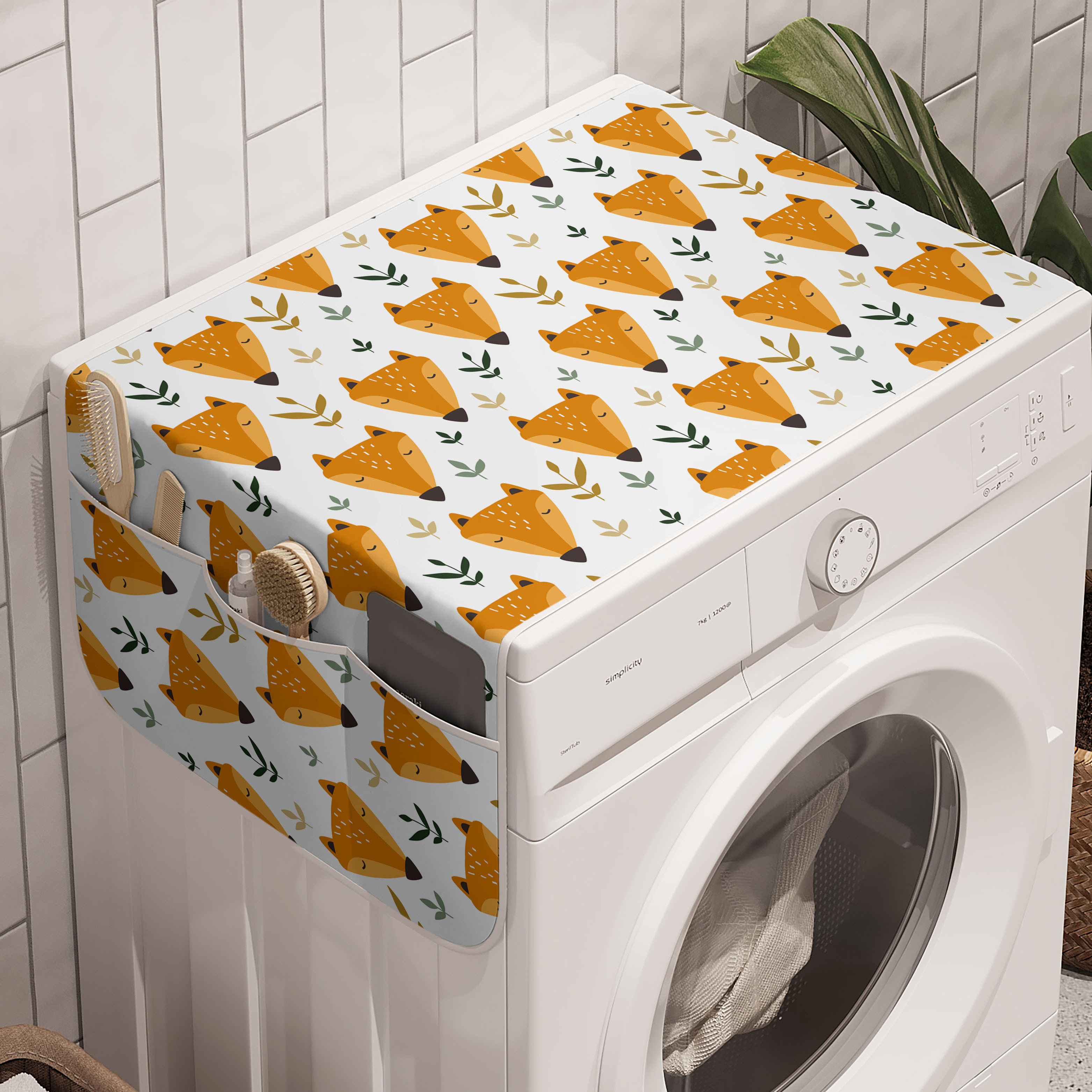 East Urban Home Fox Washing Machine Organizer Pack of 2 47" x 18.5 ...