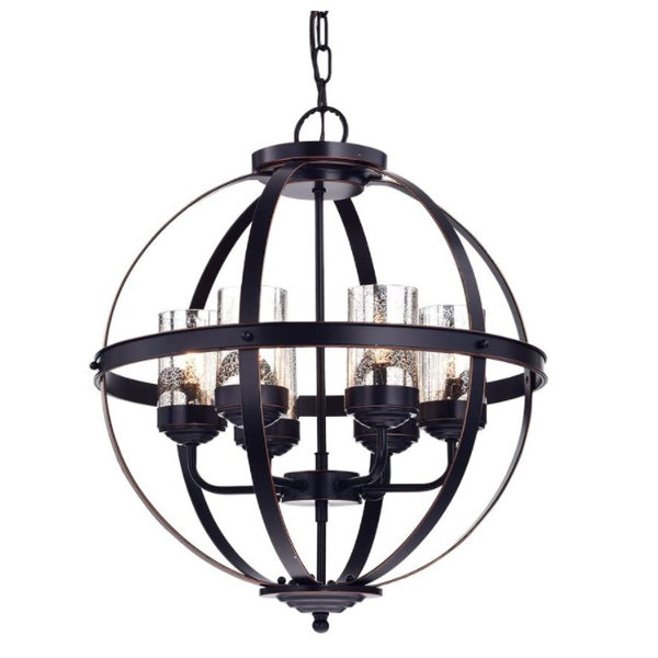 Red Barrel Studio® Gildard Oil Rubbed Bronze Globe Pendant | Wayfair