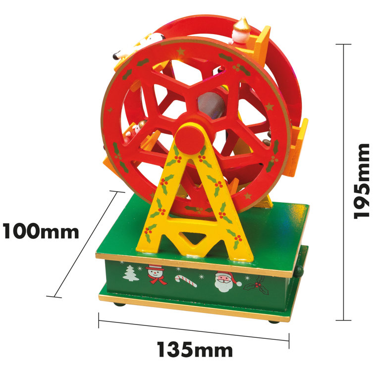 The Seasonal Aisle Lissie Wooden Ferris Wheel Music Box | Wayfair.co.uk
