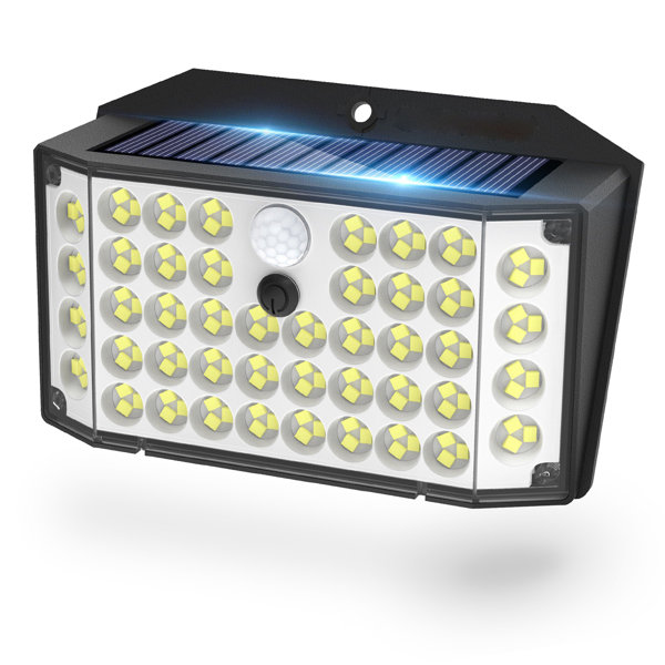 Arlmont & Co. 132LED Solar Outdoor Light, Ultra-Bright Solar Powered ...
