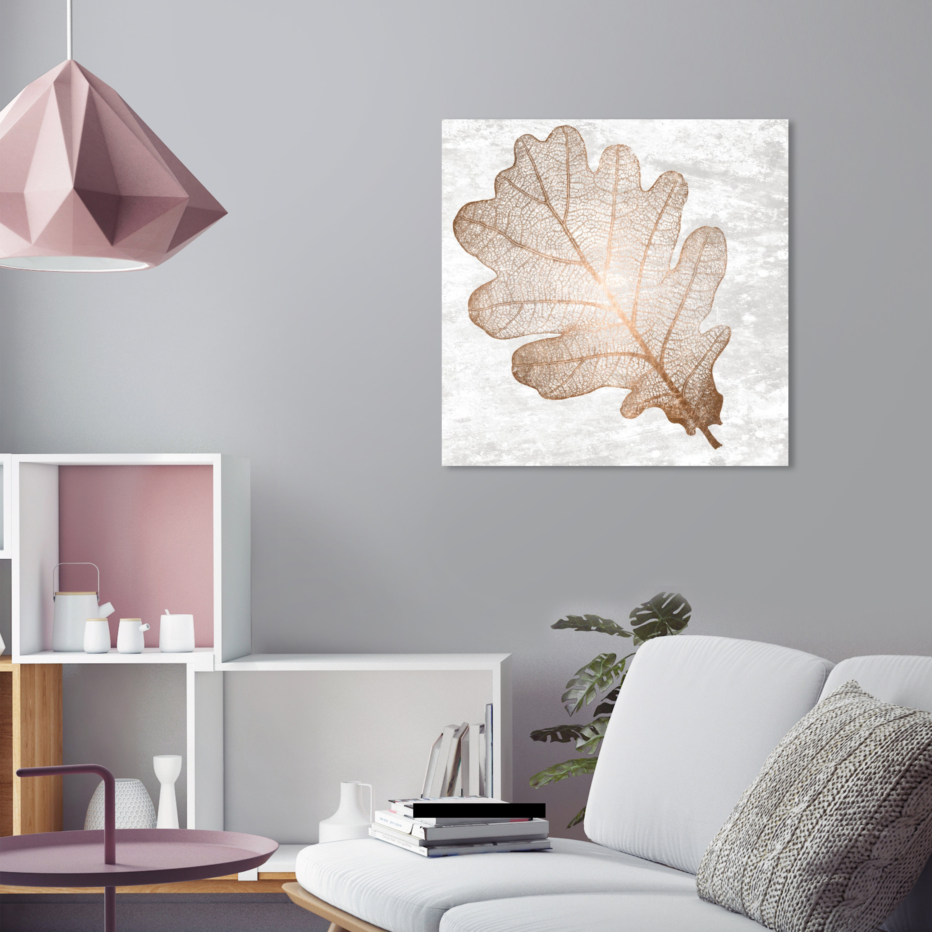 Oliver Gal Prints "Oak Copper Leaf", Vintage Oak Tree Modern Bronze ...