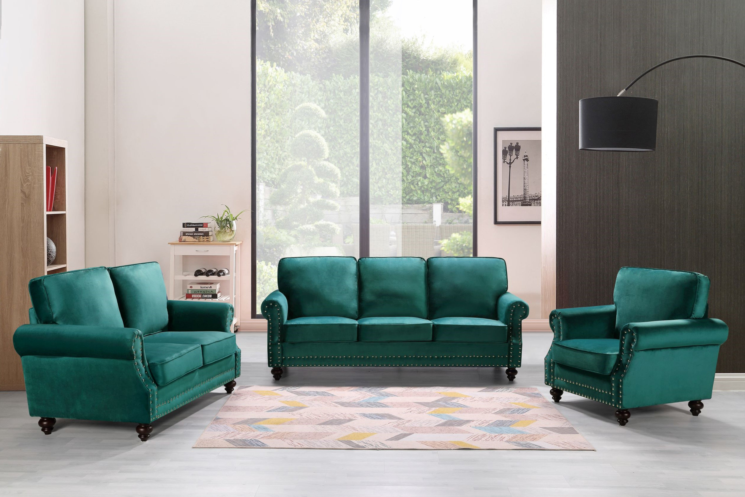 Red Barrel Studio® Mitja 3 - Piece Velvet Living Room Set | Wayfair