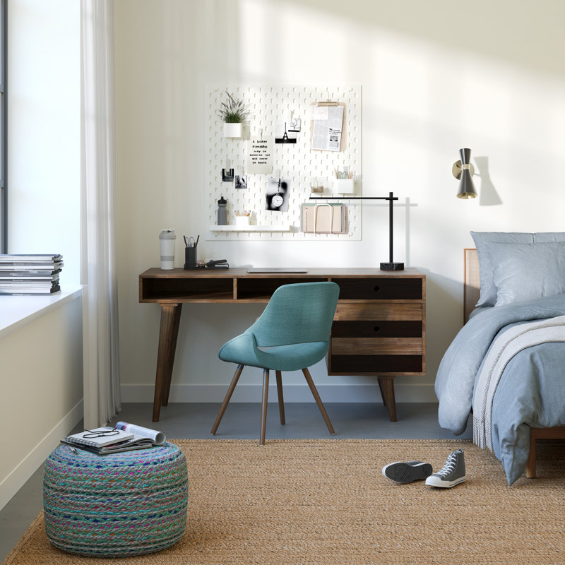 Simpli Home Clarkson Desk with side drawers | Wayfair