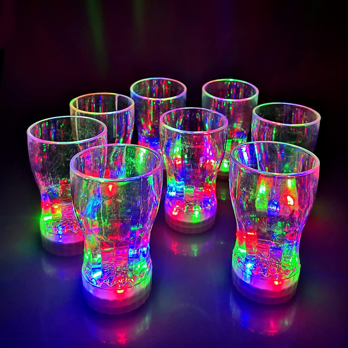 VOMGEB1 12-Pack LED Light-Up Cups, Glow-in-the-Dark Party Favours and ...