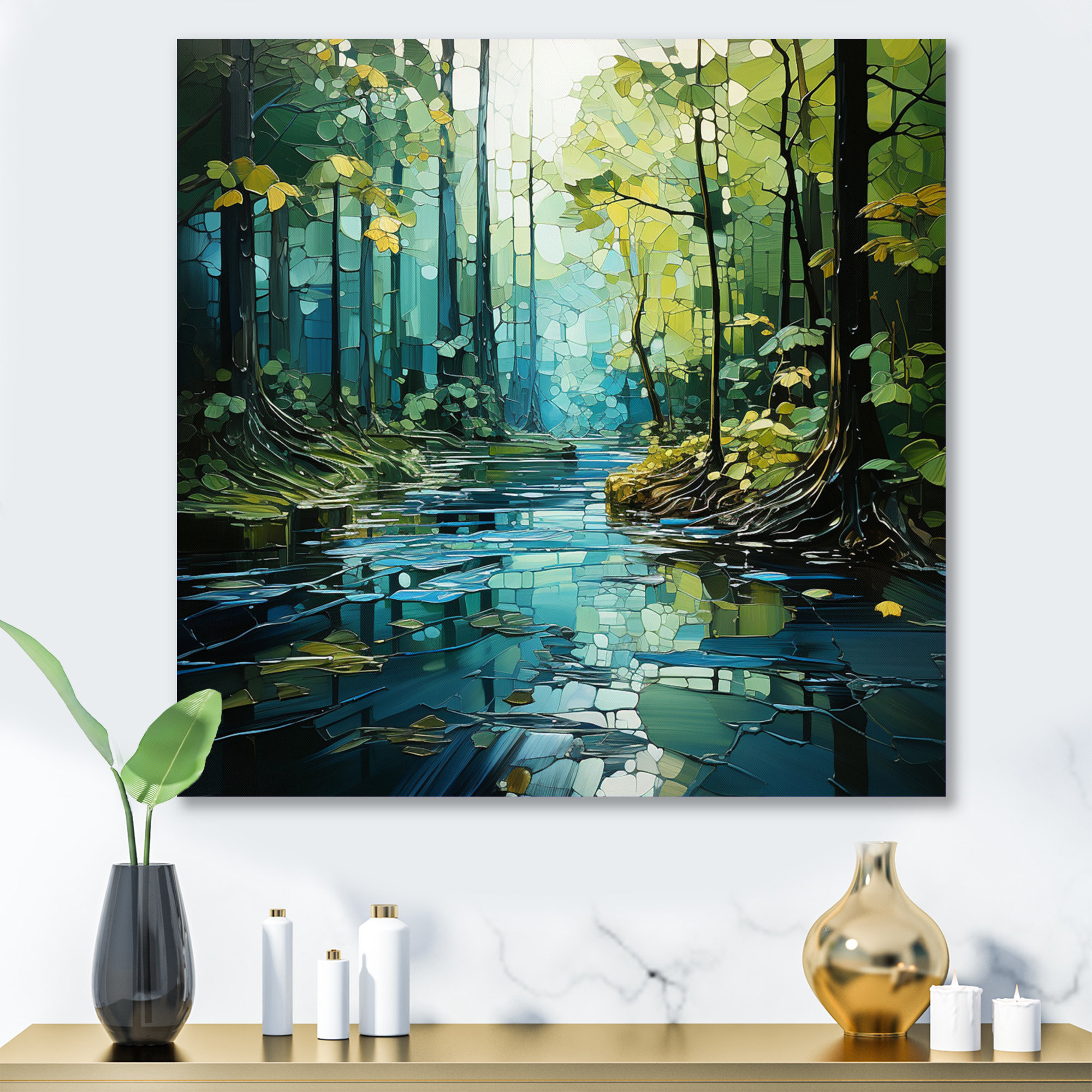 Loon Peak® Drip Natures Pulse River II - Landscapes Metal Wall Decor ...