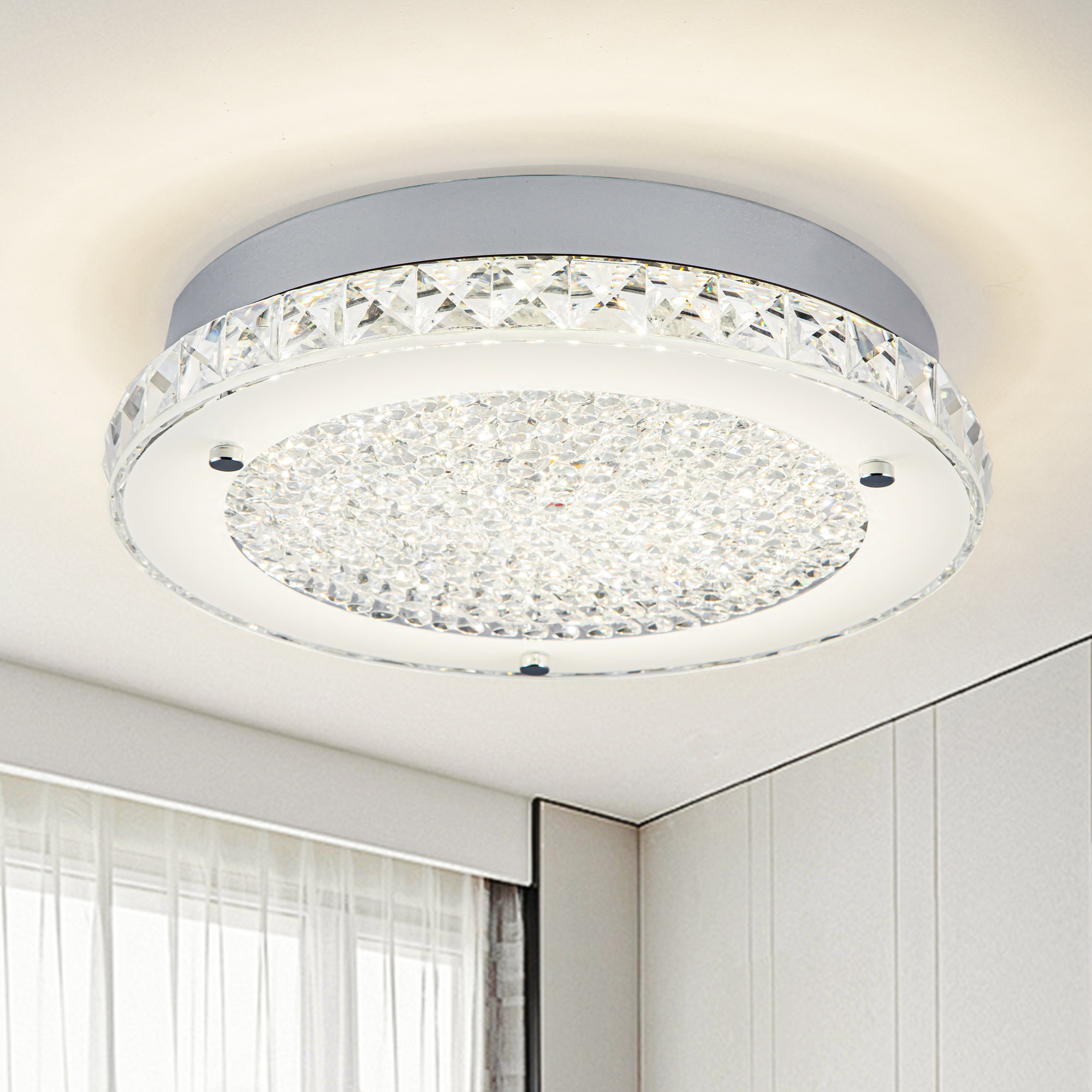 Mercer41 Victorie LED Flush Mount Ceiling Light Fixture Ceiling Mount ...
