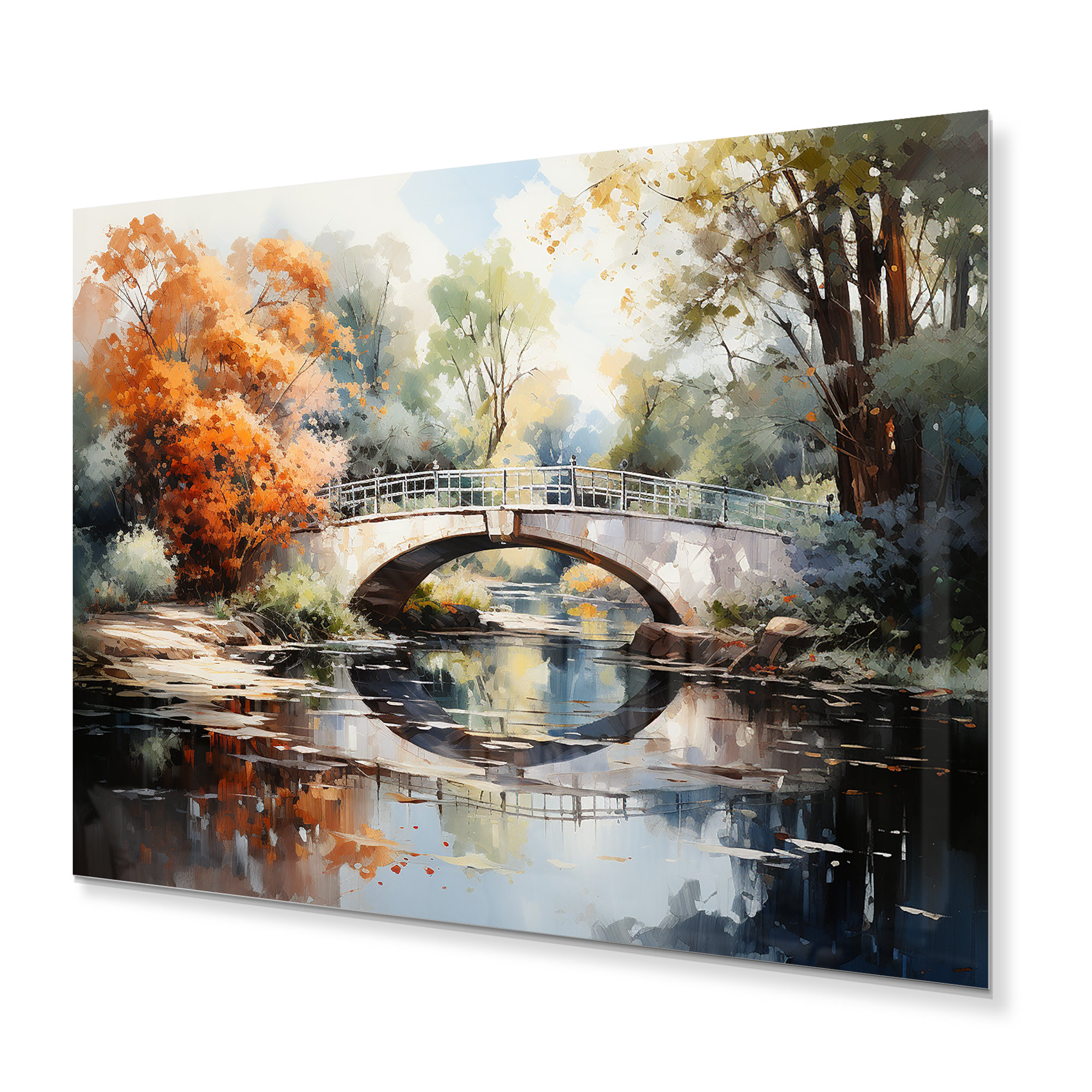 Winston Porter Beige Bridge Impressionist Crossing An II - Architecture ...