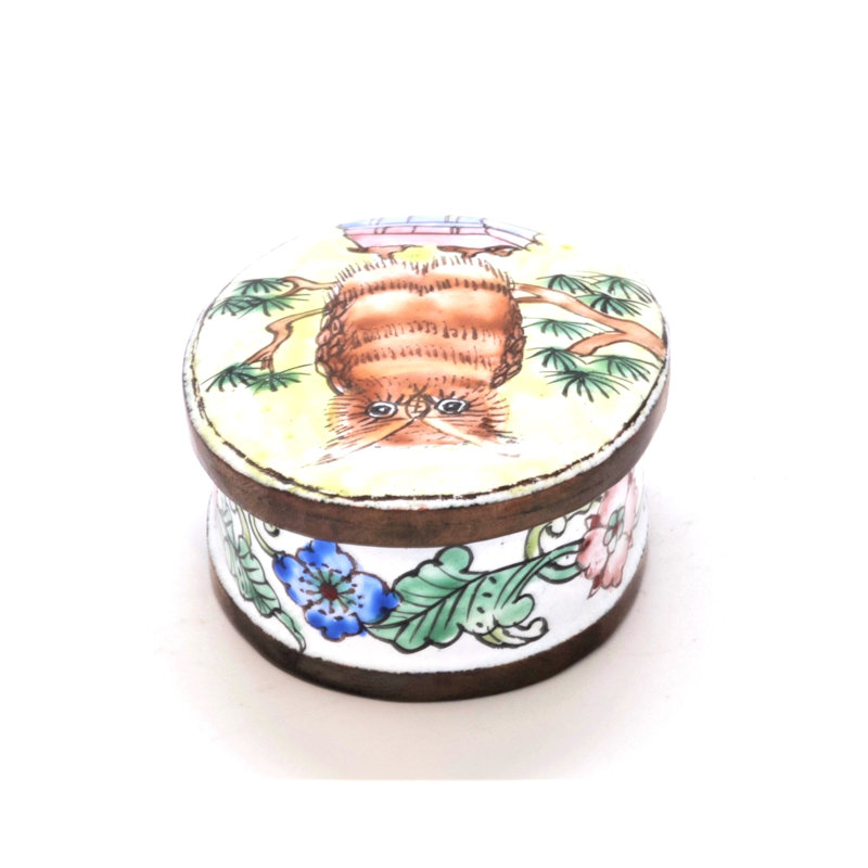 Millwood Pines Alton Hand Painted Enamel Owl Box | Wayfair