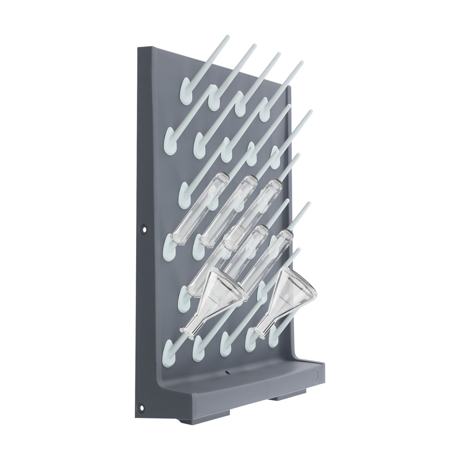 Prep & Savour Drying Rack For Lab Glassware Rack 27Pegs PP Wall ...