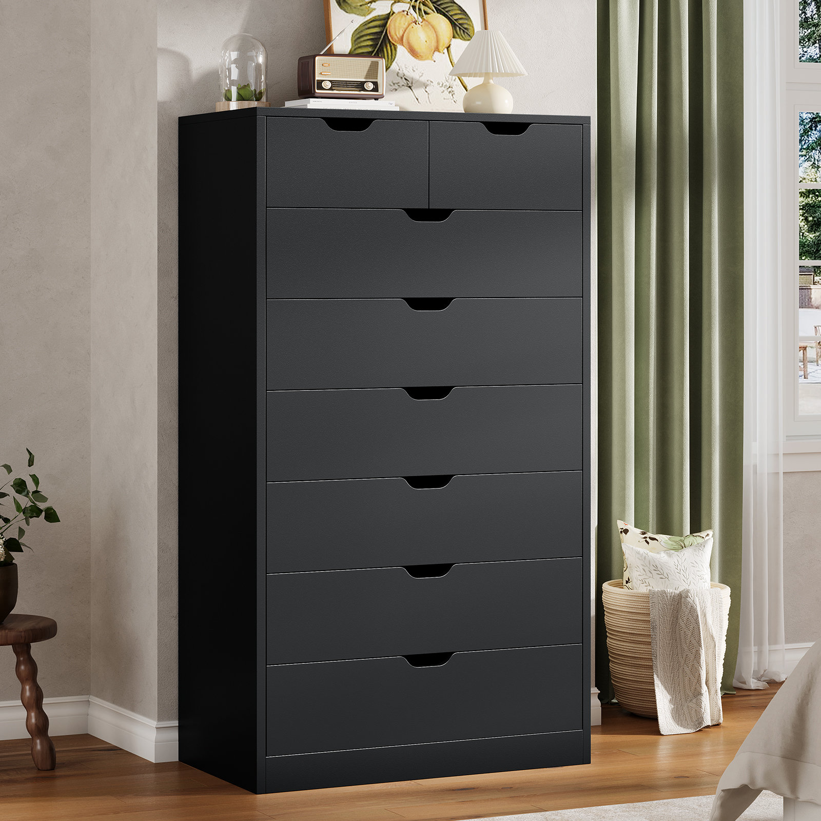 Ebern Designs Tall 8 Drawer Dresser, Modern Chest Of Drawers For Bedroom,closet Dressers With ...