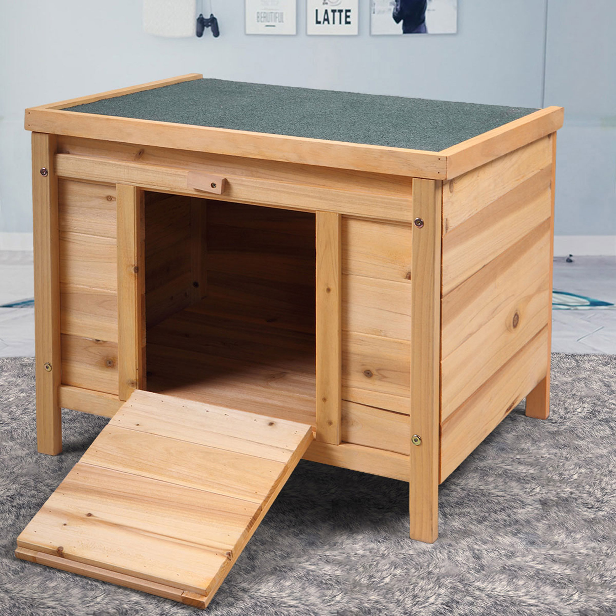 Tucker Murphy Pet™ Raised Cat House With Ladder For Small Animals | Wayfair