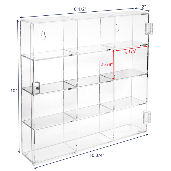 Ikee Design Mountable 12 Compartments Display Case & Reviews | Wayfair