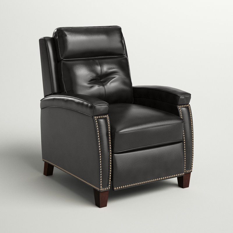 Three Posts™ Glendale Heights 31" Wide Genuine Leather Manual Club ...