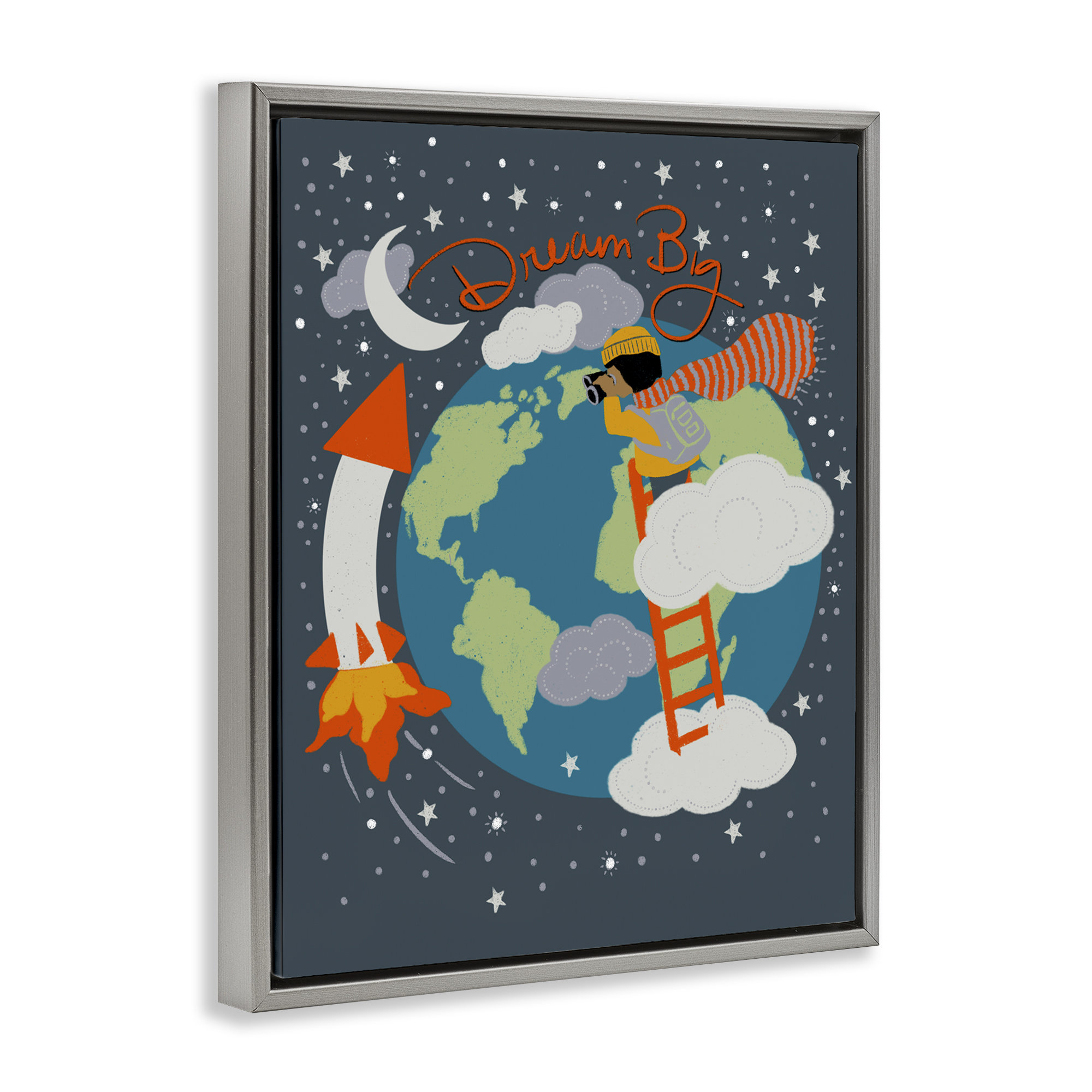 Latitude Run® Dream Big Space Adventure Floating Frame, design by Lori ...