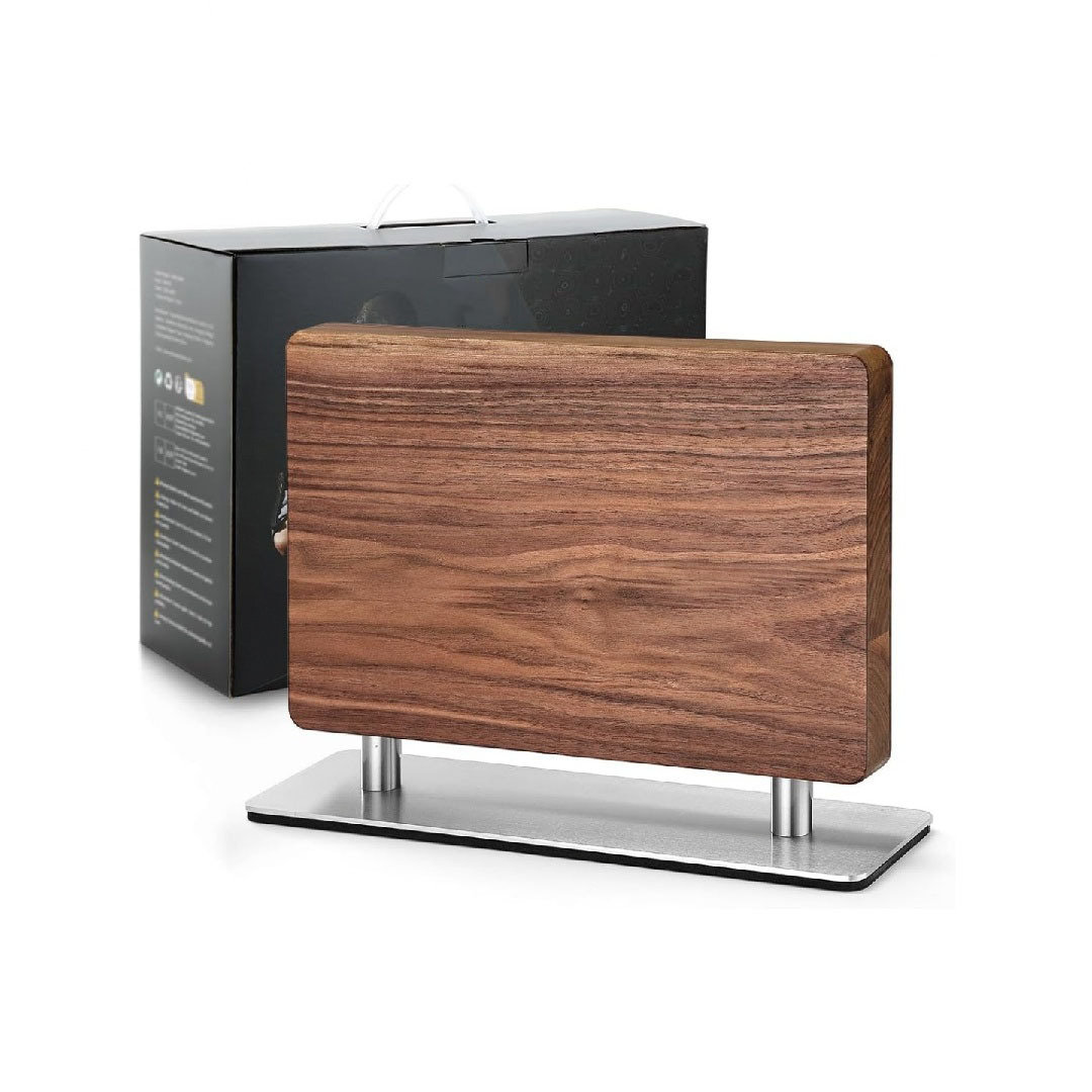 ZEWDU Natural Walnut Knife Holder Stand For Counter Top,Brown | Wayfair