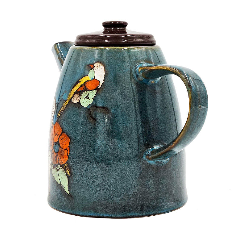Winston Porter Exotic Melodies Teapots - Set of 2 - Blue/Brown | Wayfair