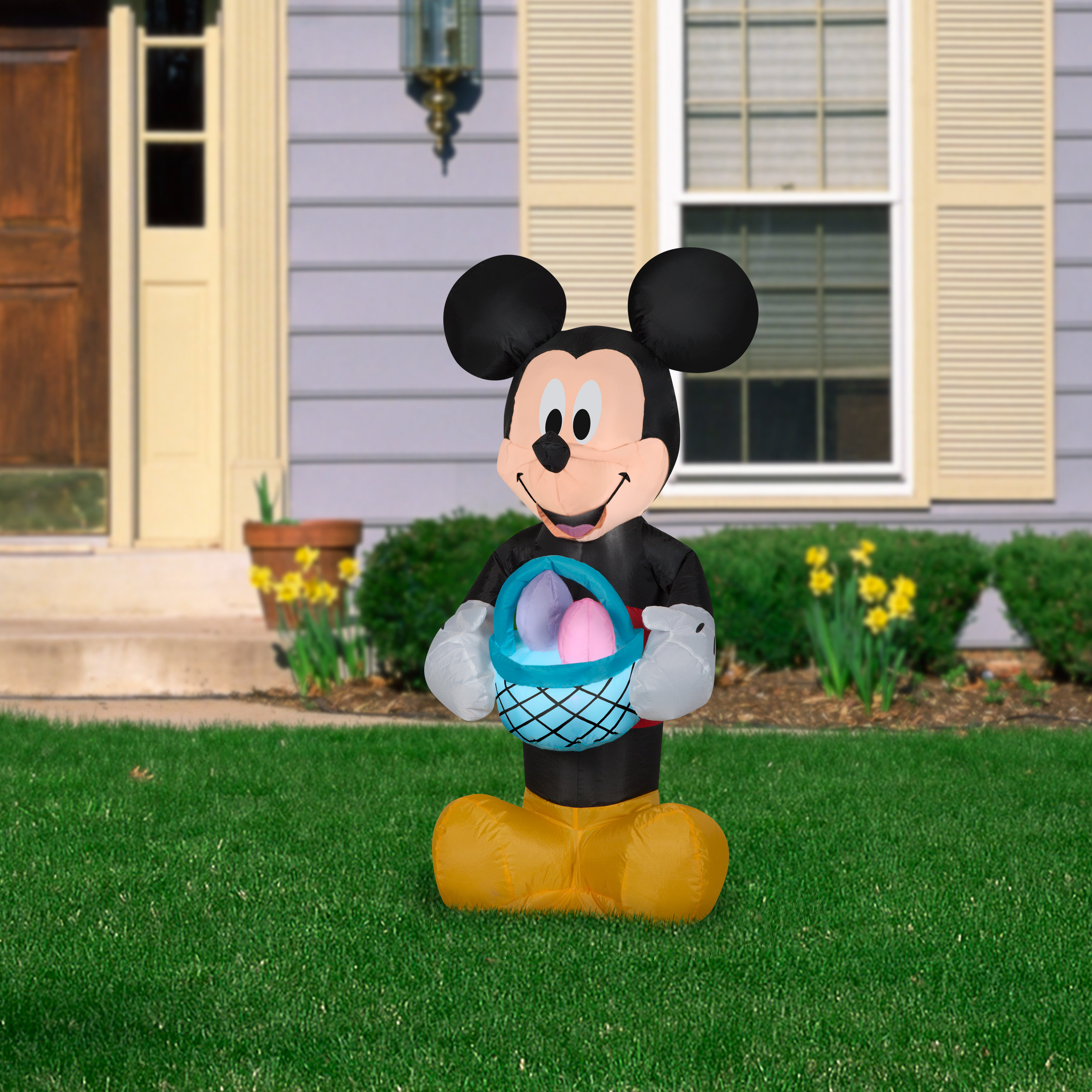 Gemmy Industries Disney Mickey Holding Easter Basket Inflatable ...