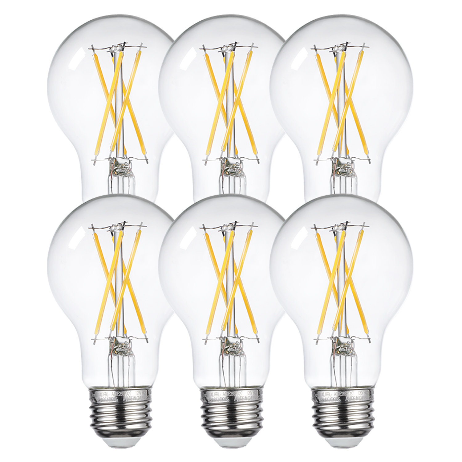 TORCHSTAR A19 LED Vintage Light Bulbs Dimmable, 7W 800LM, 60W ...