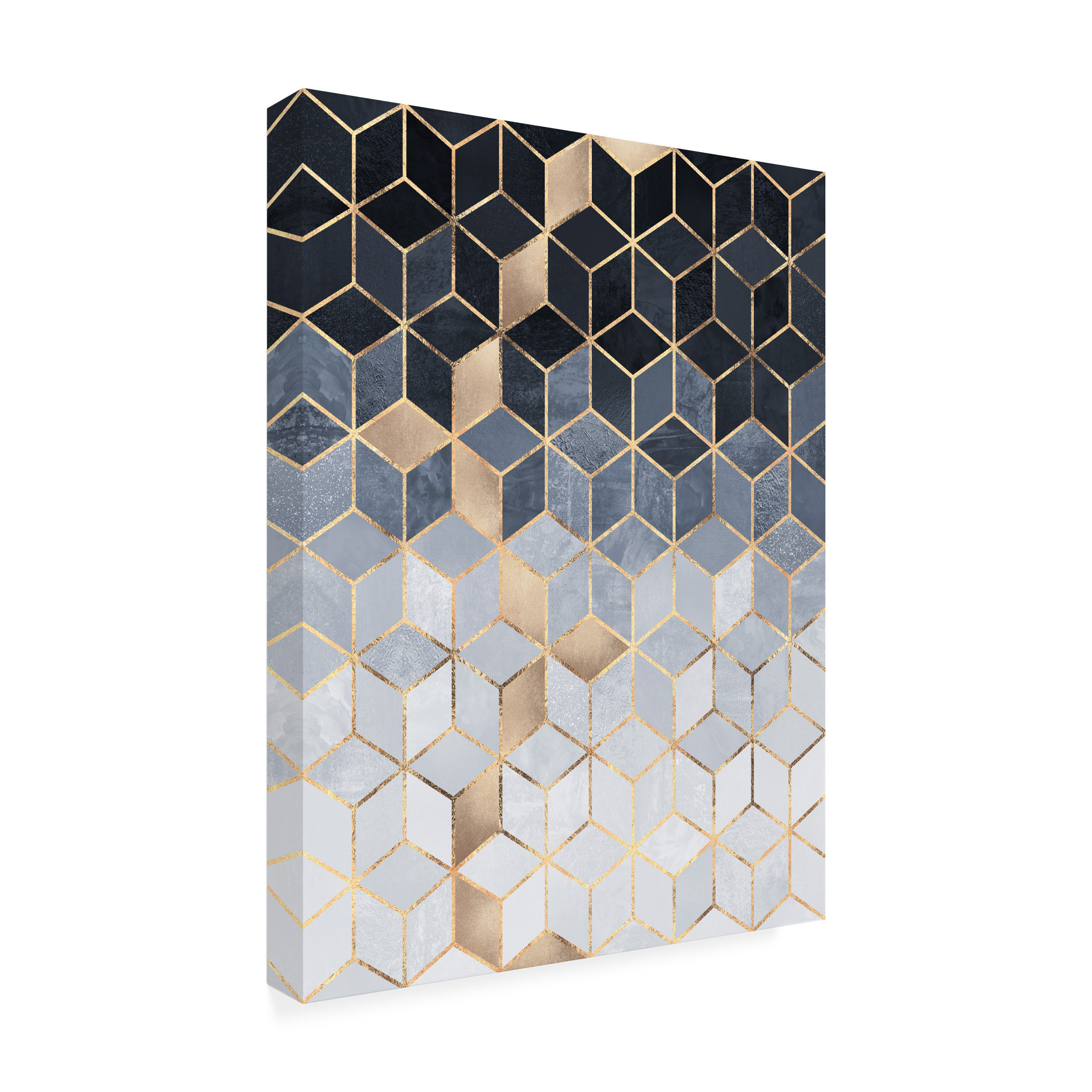 Trademark Fine Art Modern & Contemporary Soft Blue Gradient Cubes by ...