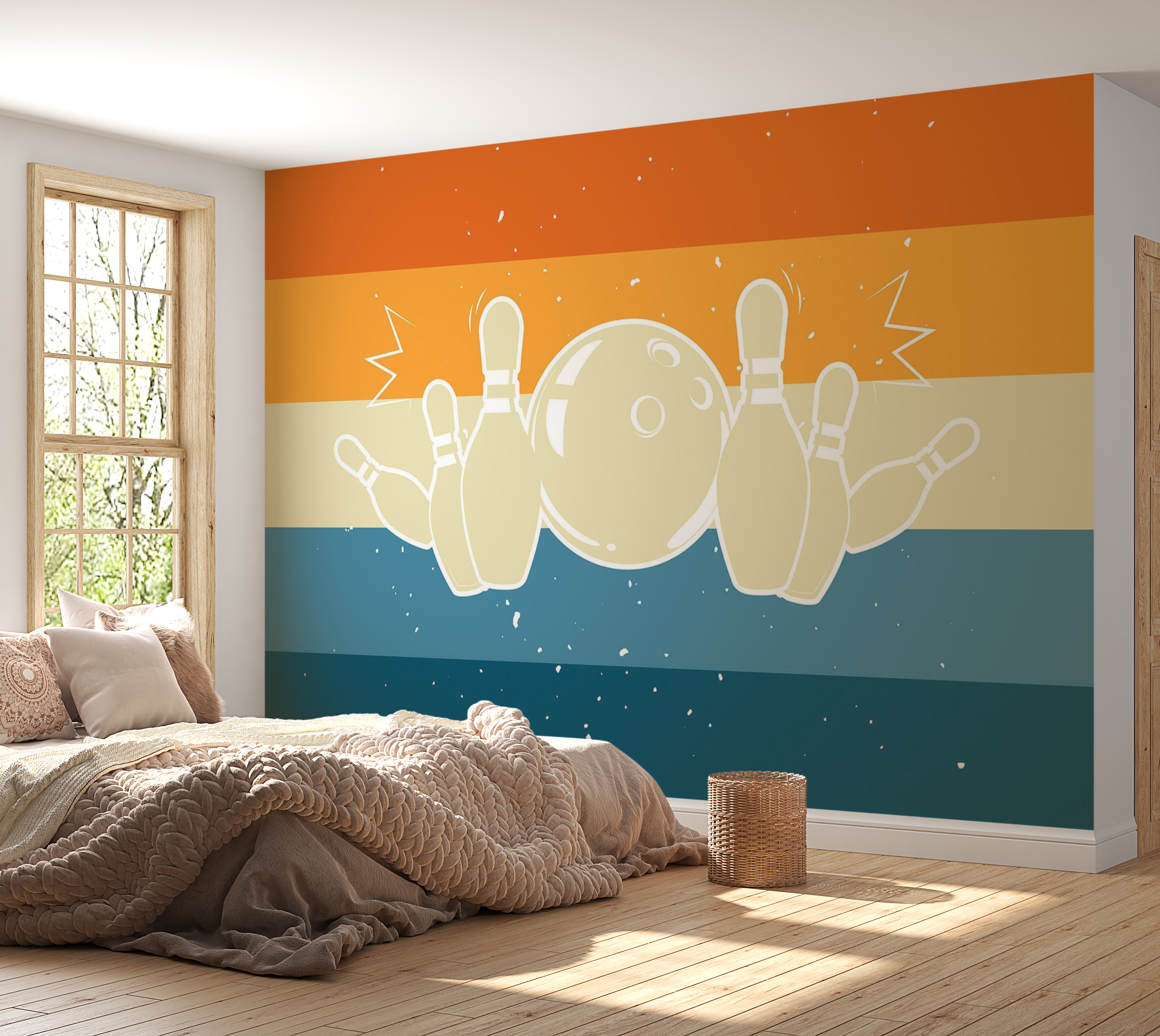Dakota Fields Premium Peel & Stick Wall Mural - Cosmic Bowling | Wayfair
